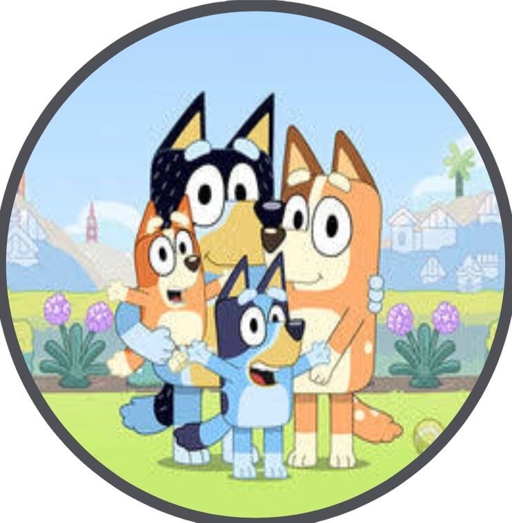 Bluey and Family Edible Cake Topper, 1 X 5 or 7 Rounds. - Etsy