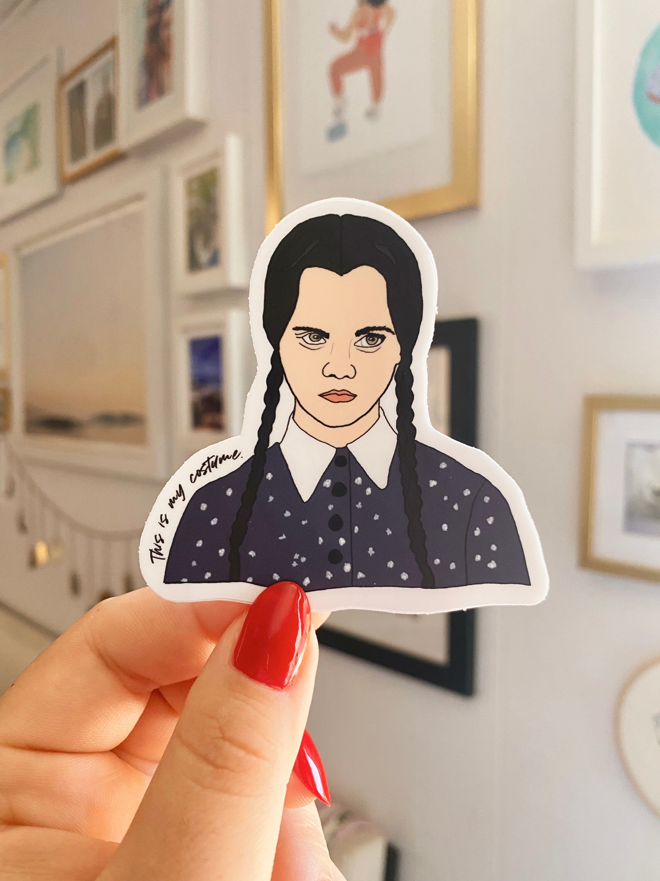 Wednesday Addams Inspired Sticker | Etsy