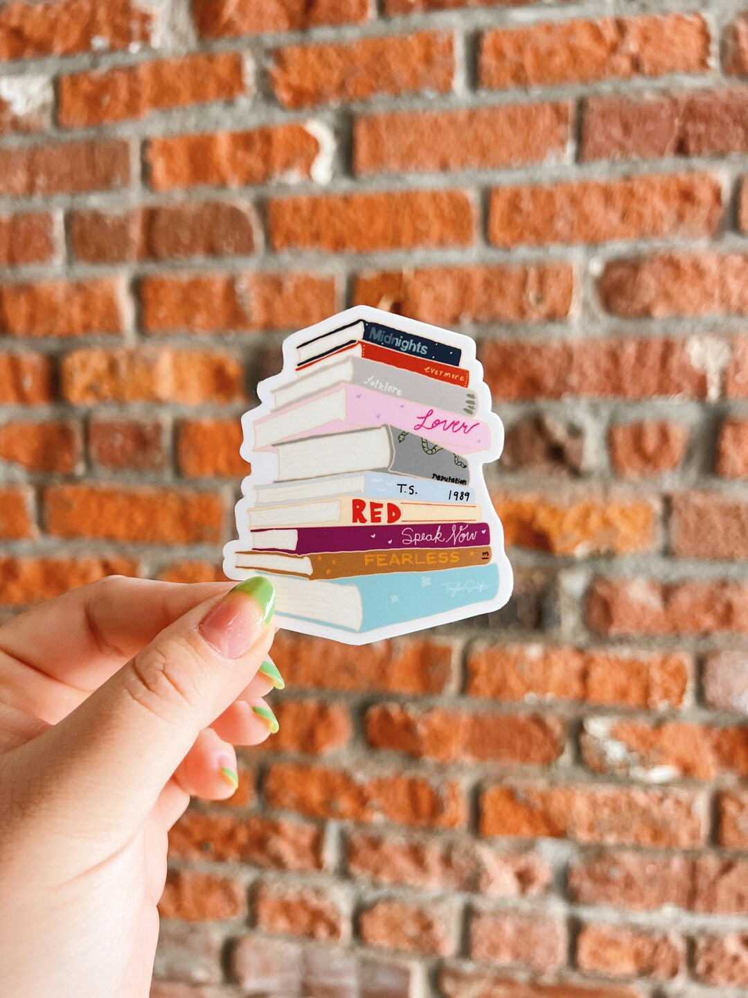Taylor Swift Book Lover Sticker Magnet - Etsy