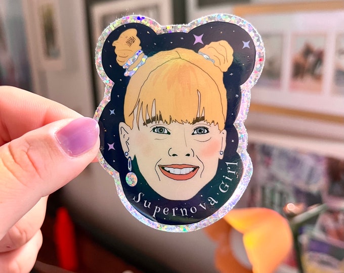 Supernova Girl X Zenon Glitter Sticker - Etsy