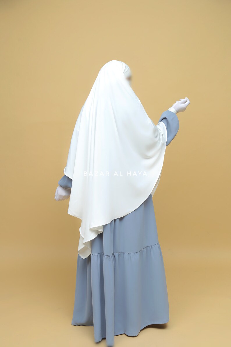 Mubarak Khimar Extra Long White Diamond Khimar Long Scarf - Etsy