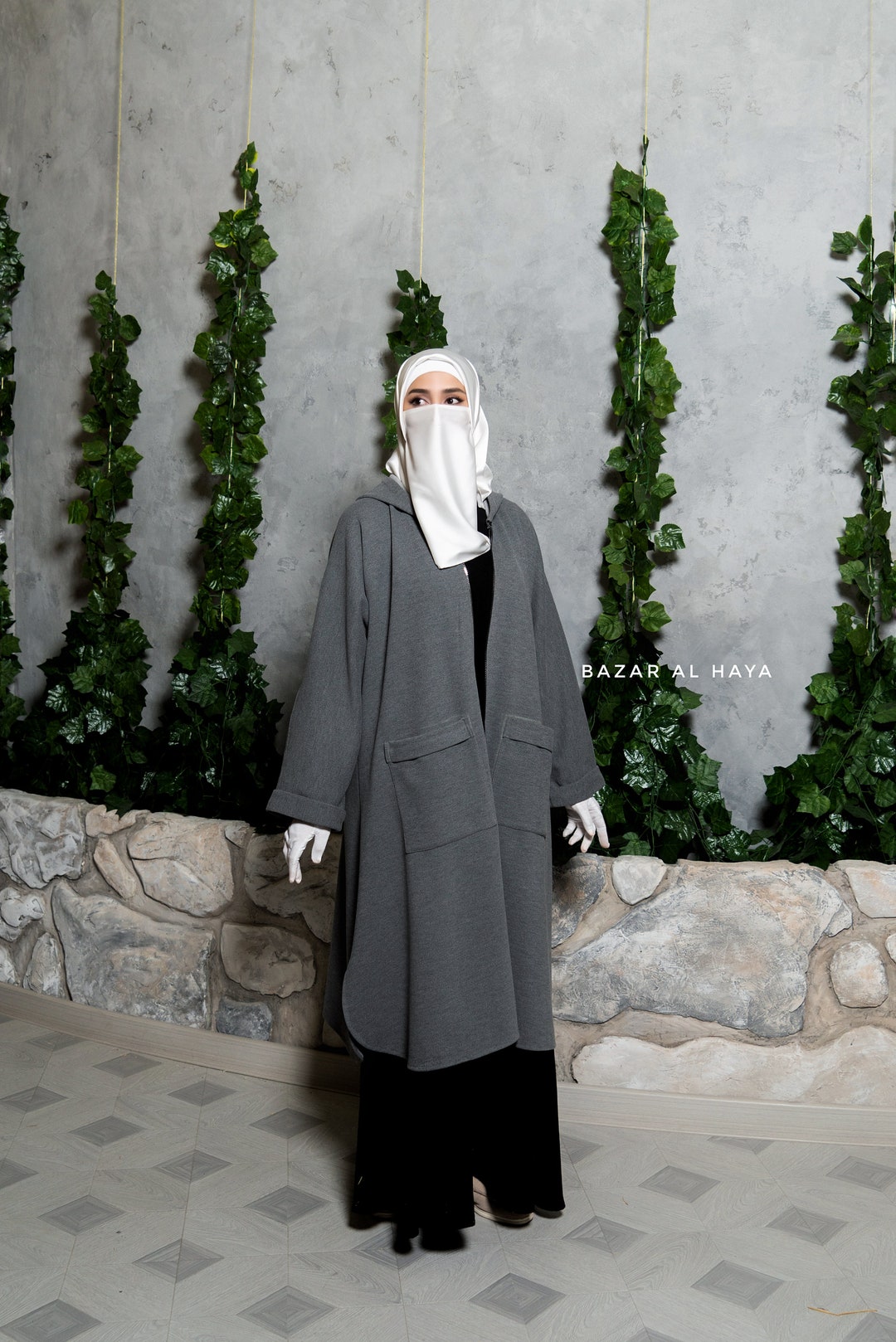 Grey Kinza Warm Hooded Poncho Overcoat Comfy Oversized Premium Wool - Etsy