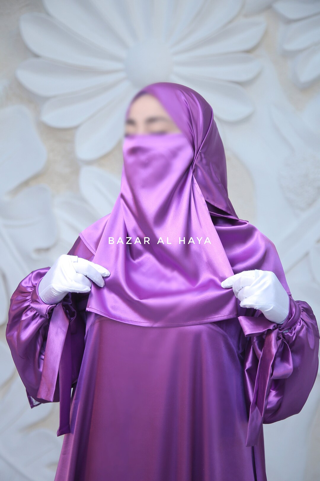 Purple Satin Single Half Niqab Elegant & Modest Veil - Etsy