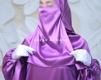 Gold Satin Single Half Niqab Elegant & Modest Veil | Etsy