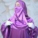 Purple Satin Single Half Niqab Elegant & Modest Veil - Etsy