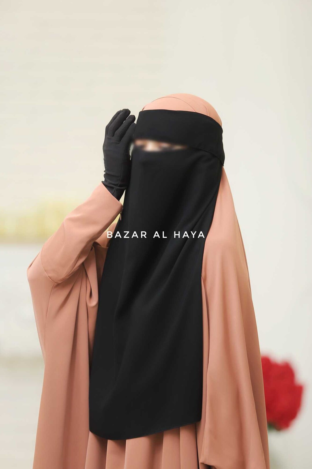 Black Flap Single Niqab Super Breathable Veil - Etsy