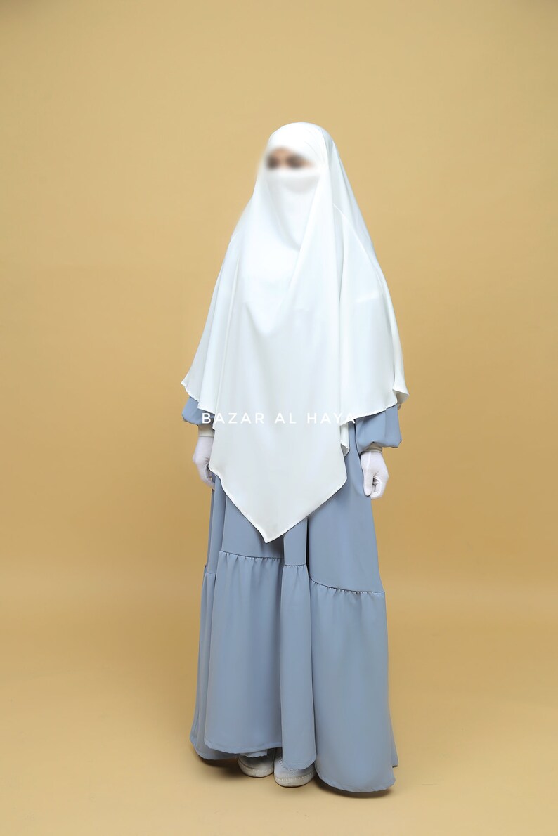 Mubarak Khimar Extra Long White Diamond Khimar Long Scarf - Etsy