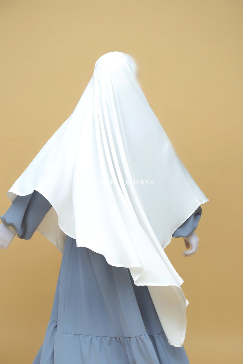 Mubarak Khimar Extra Long White Diamond Khimar Long Scarf - Etsy