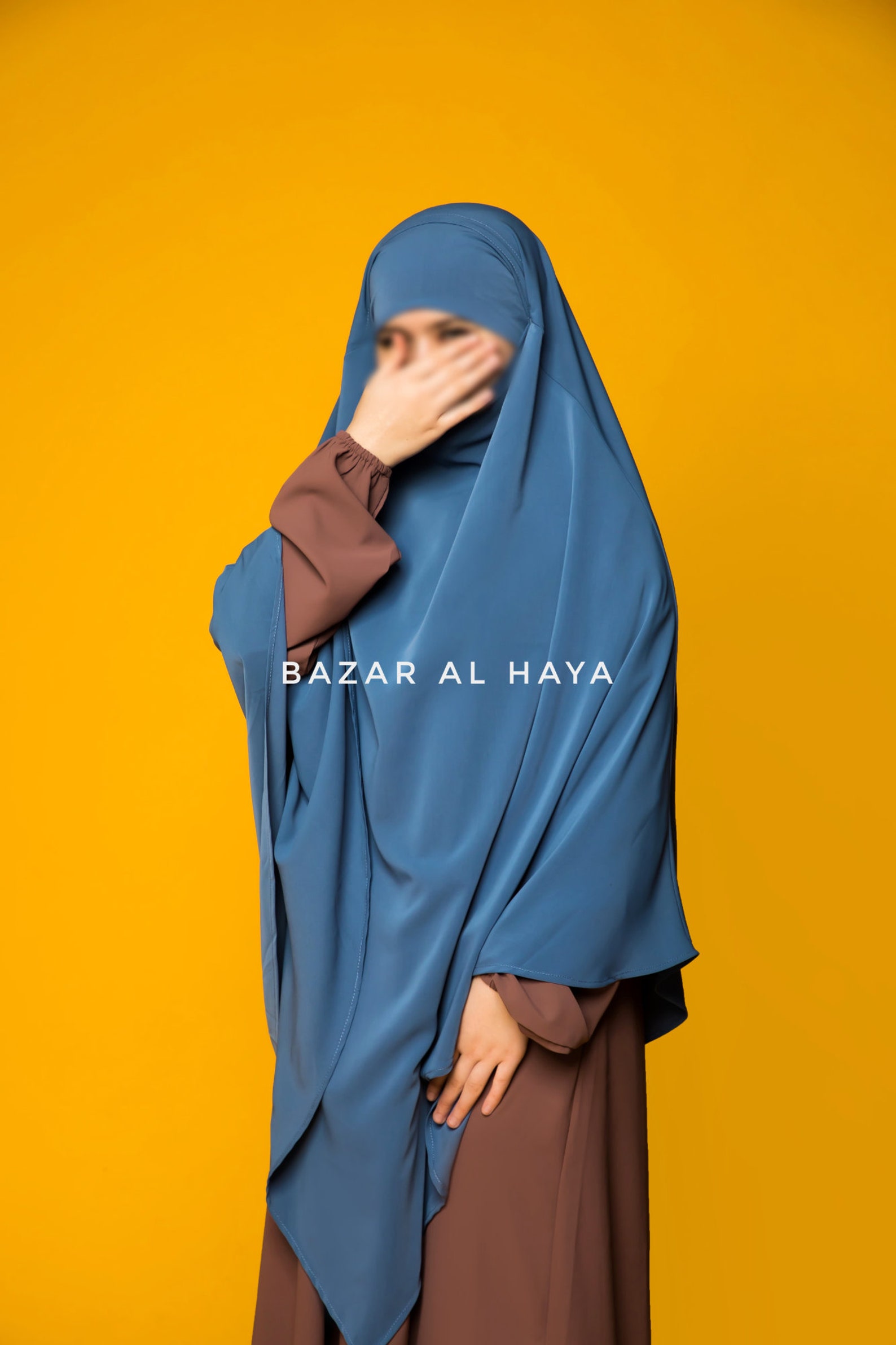 Mubarak Khimar Extra Steel Blue Diamond Khimar Long Scarf - Etsy