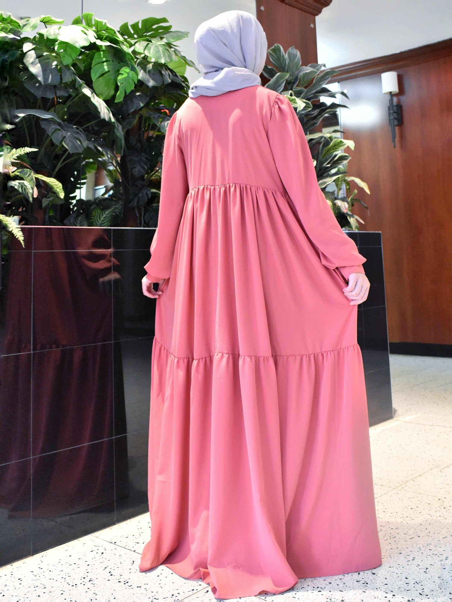 Pink Coral Saha New Kaftan Abaya Burqa Niqab Khimar Jilbab | Etsy
