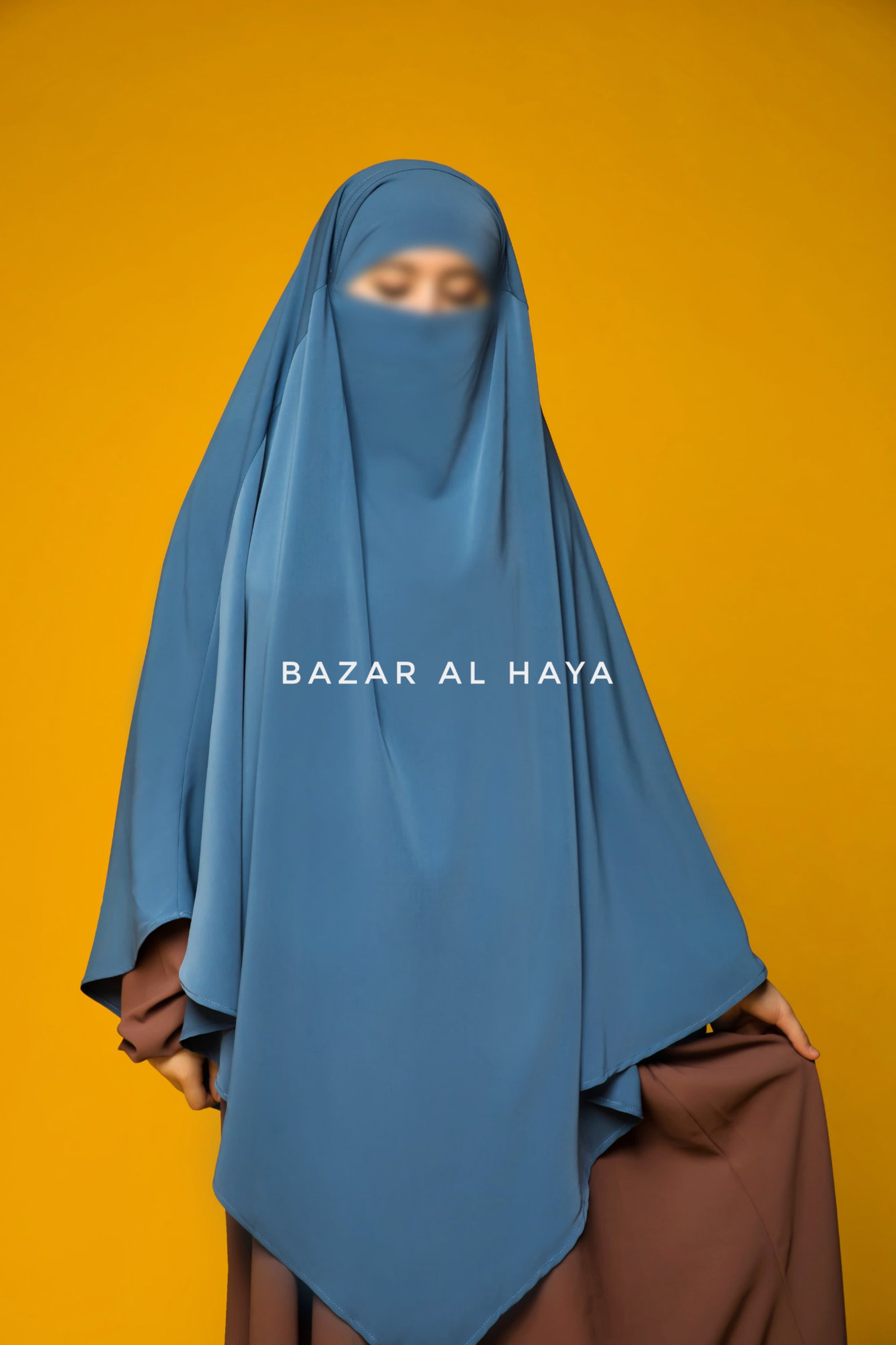 Mubarak Khimar Extra Steel Blue Diamond Khimar Long Scarf - Etsy