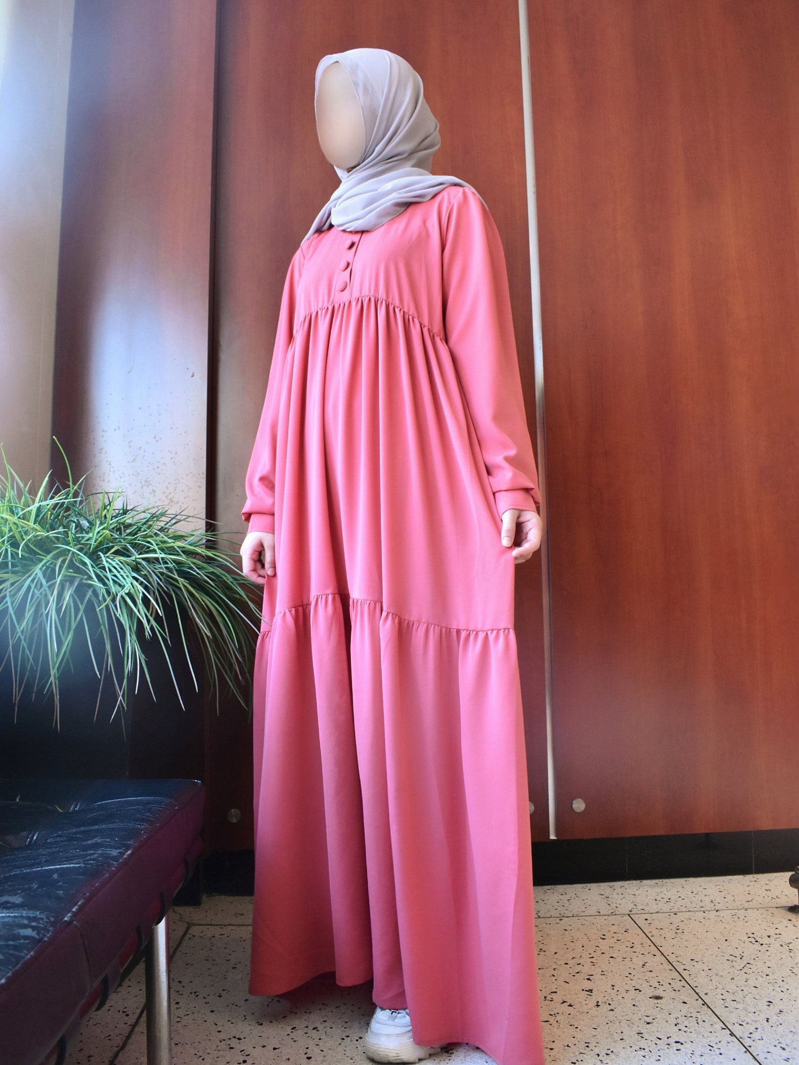 Pink Coral Saha New Kaftan Abaya Burqa Niqab Khimar Jilbab | Etsy