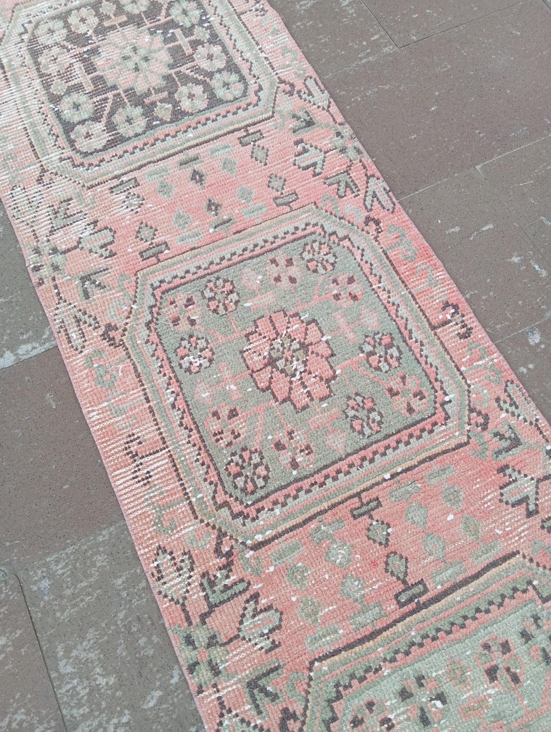 2x6 Runner Rug,2x6 Rug,2x6 TURKISH VINTAGE Rug,oushak Handmade Wool Rug ...