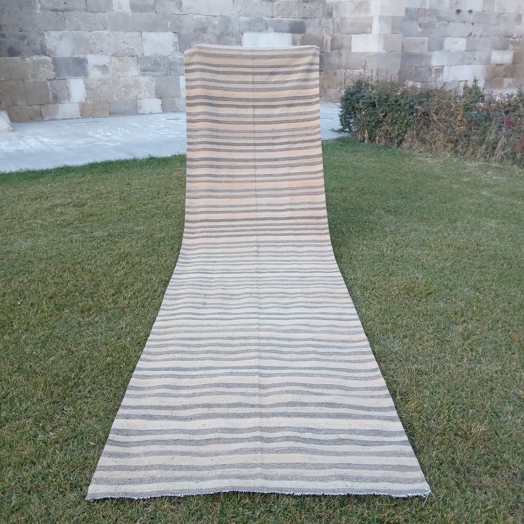 Large Colorful Rug, Vintage Rag Rug Strips, Bohemian Area Rug for ...