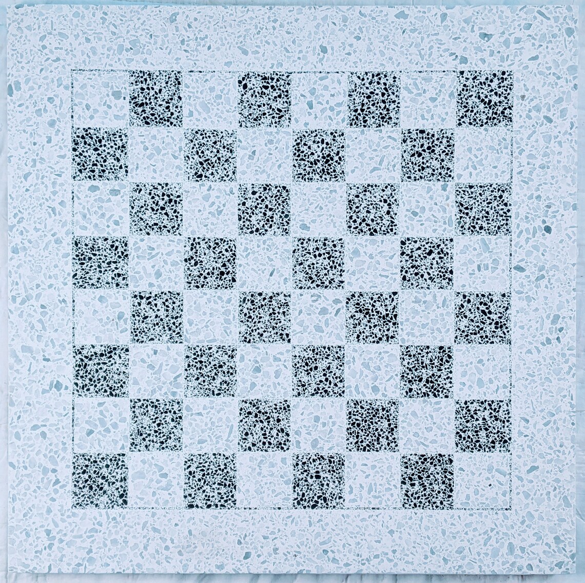 Large Stationary Indoor/outdoor Polished Concrete Chess/checkers Board ...