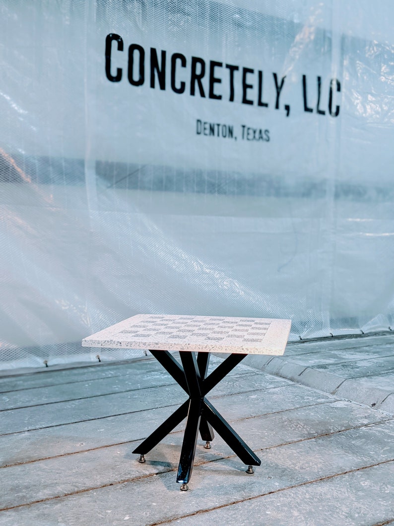 Large Stationary Indoor/outdoor Polished Concrete Chess/checkers Board ...