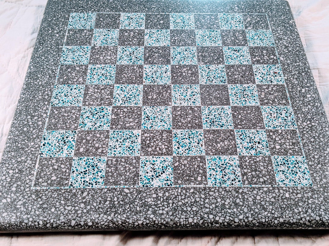 Polished Concrete Chess/checkers Indoor or Outdoor Coffee Table - Etsy