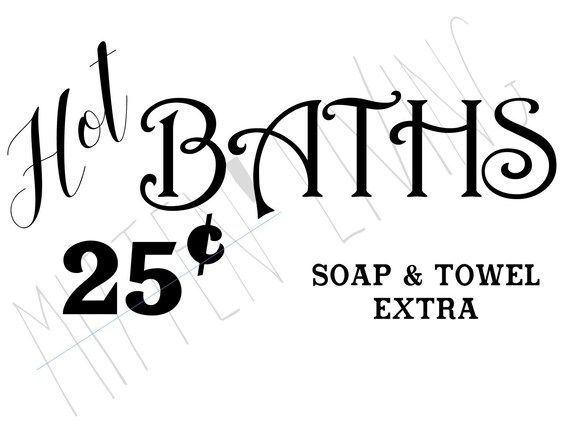 Hot Baths. SVG | Etsy