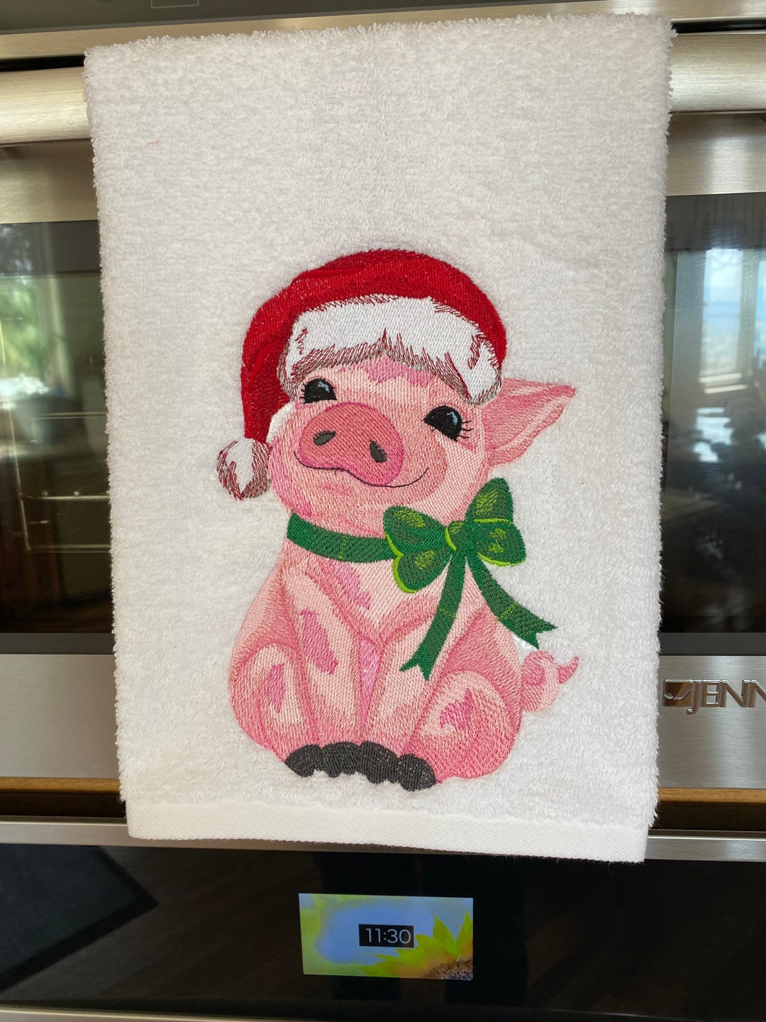 Christmas Pig Towel - Etsy