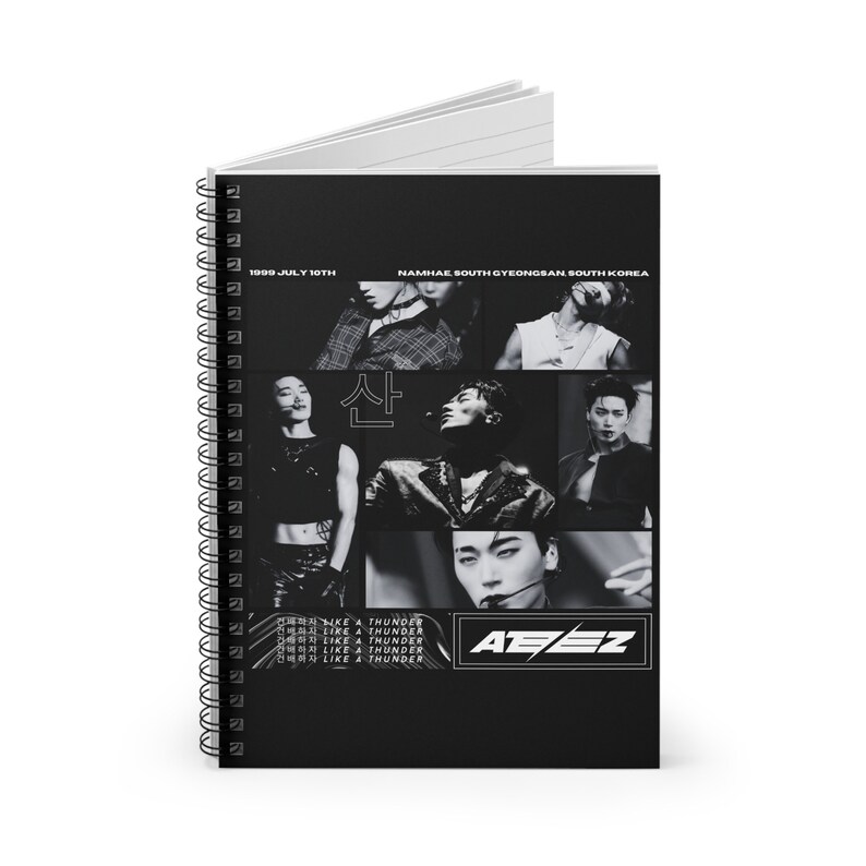 ATEEZ Choi San Fan Merch for Atiny Spiral Notebook - Ruled Line - Etsy