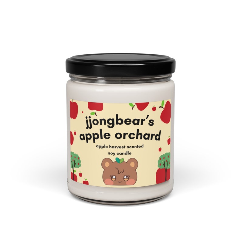 Aniteez Themed Jjongbear Scented Soy Candle, 9oz Ateez Merch for Atiny ...