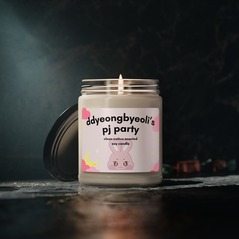 Aniteez Themed Ddeongbyeoli Scented Soy Candle, 9oz Ateez Merch for ...