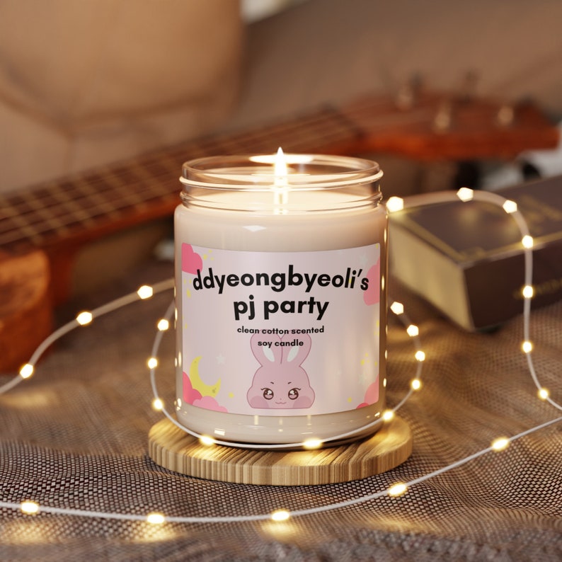 Aniteez Themed Ddeongbyeoli Scented Soy Candle, 9oz Ateez Merch for ...