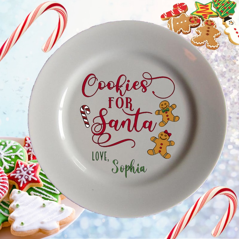 Cookies for Santa Plate - Etsy