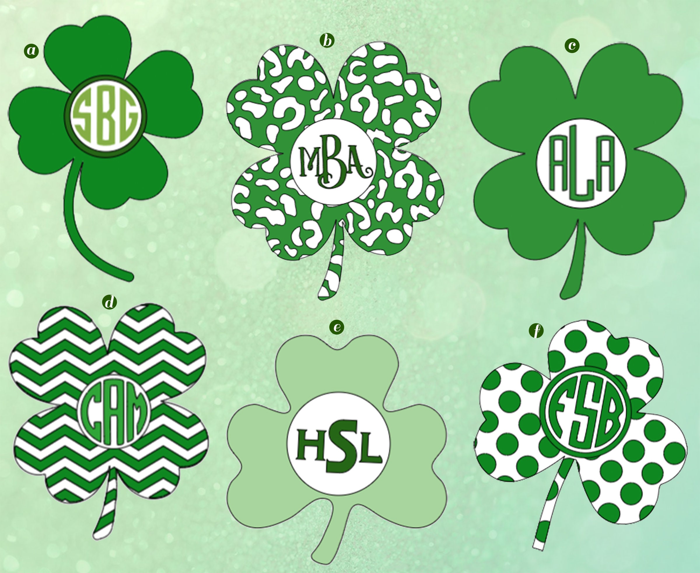 Shamrock Name Decal Vinyl Decal 3 Leaf Clover 4 Leaf - Etsy