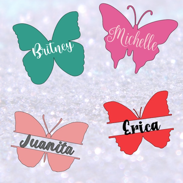 Butterfly Name Decal - Etsy