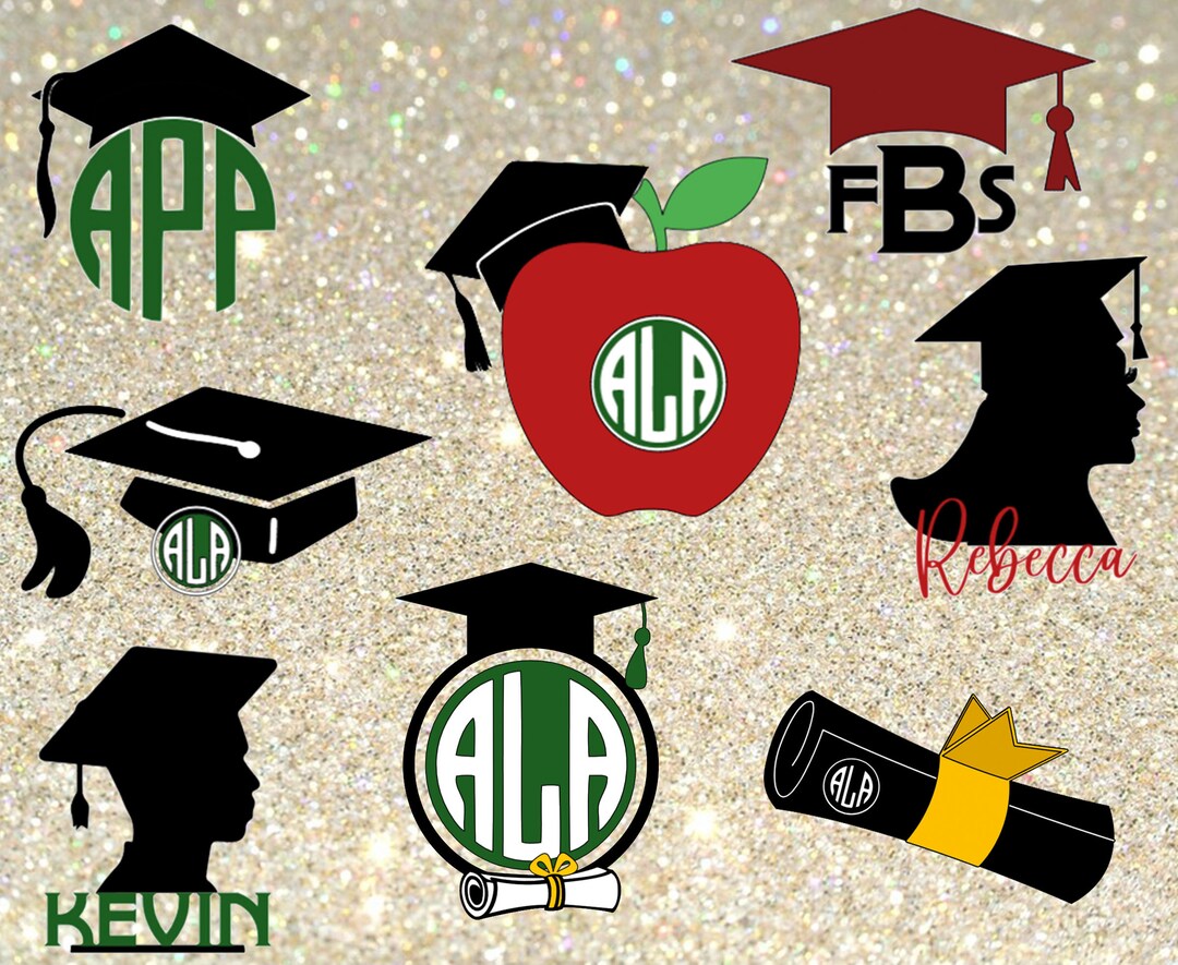 Custom Graduation Monogram Decal: Personalized Name Vinyl Sticker - Etsy