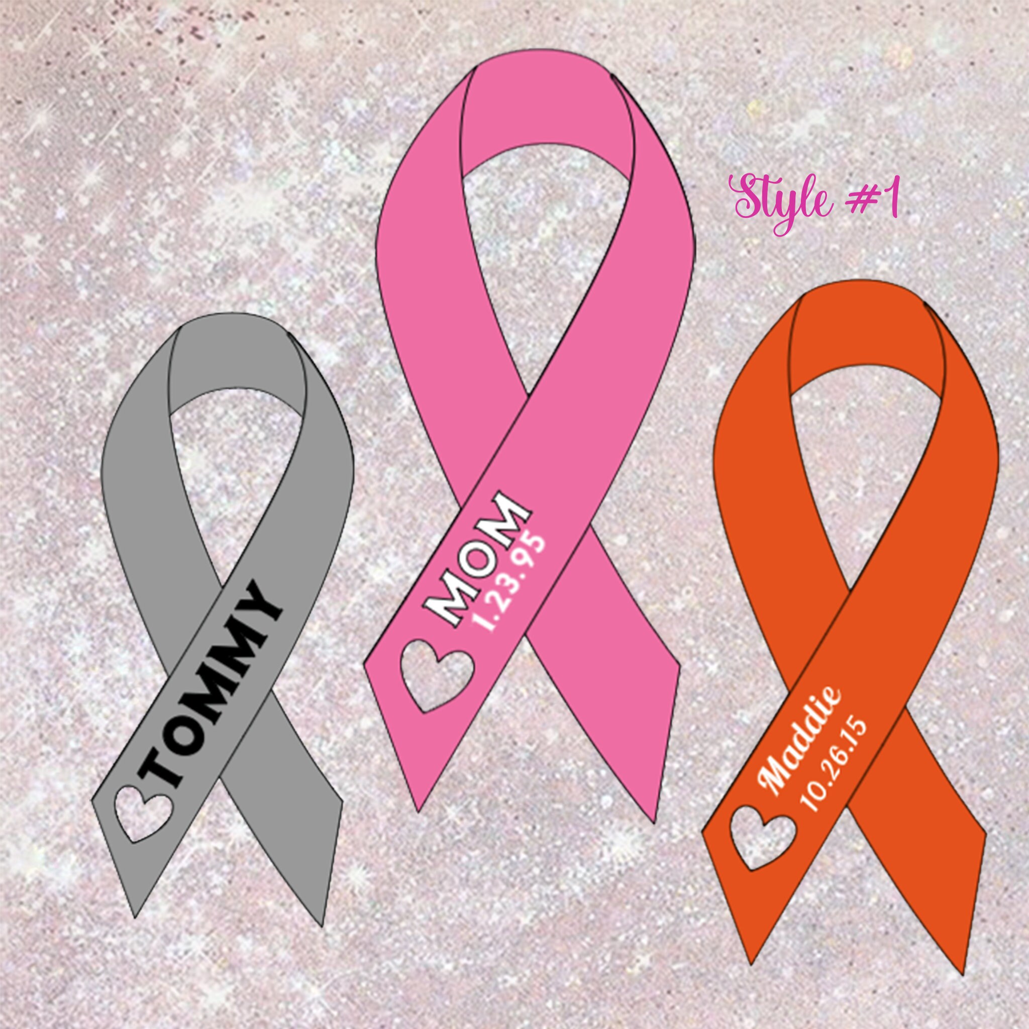 Awareness Ribbon Decals Memorial Ribbon Decal Personalized | Etsy