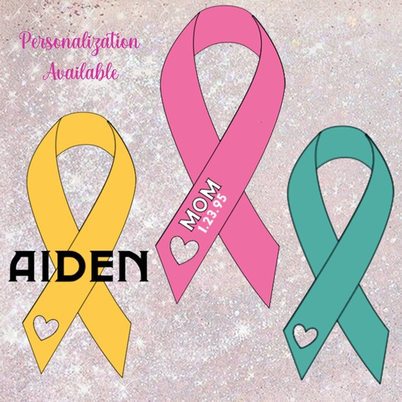 Awareness Ribbon Decals Memorial Ribbon Decal Personalized | Etsy