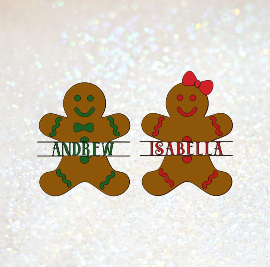 Gingerbread Name Iron on Decals | Gingerbread Girl Name Decal ...