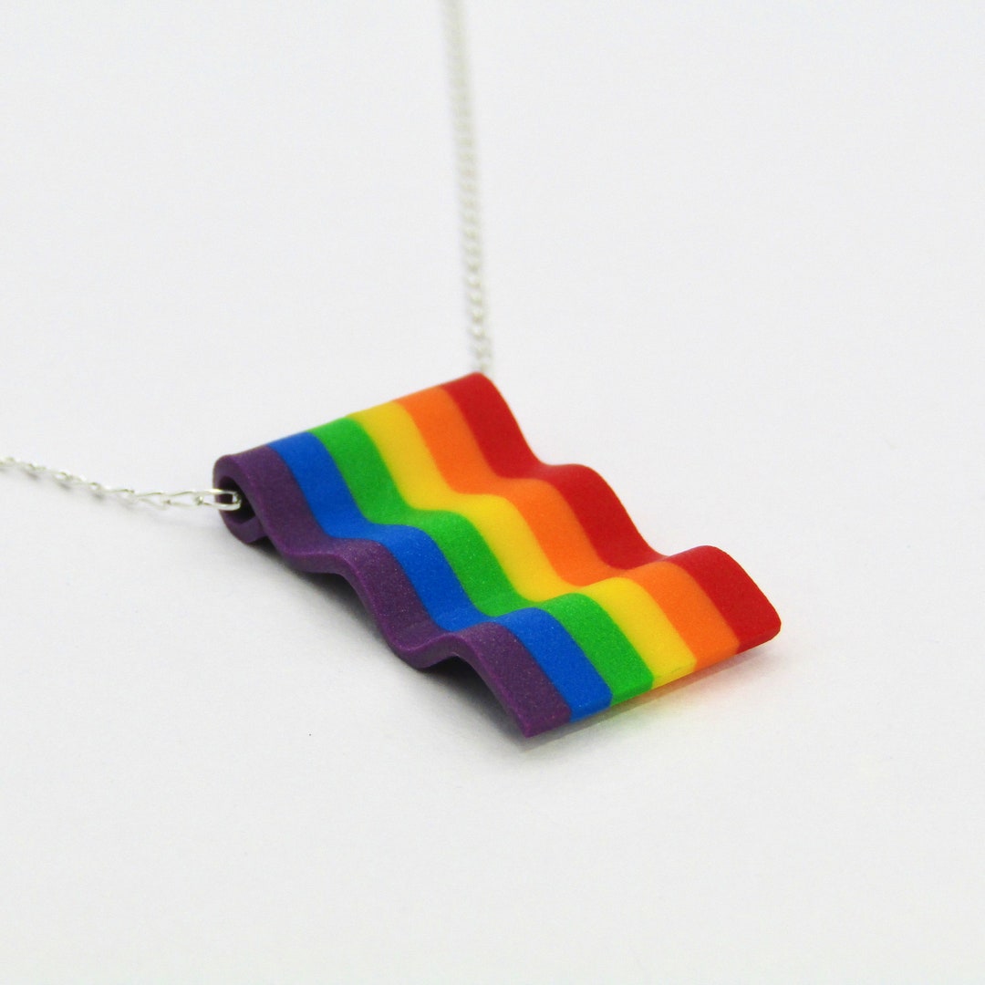 Medium Pride Rainbow Necklace, LGBTQ Pride Jewellery, Gay Queer ...