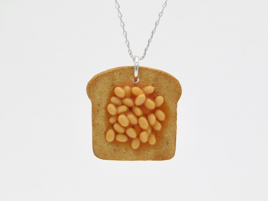 Baked Beans on Toast Necklace, British Necklace Handmade, British ...