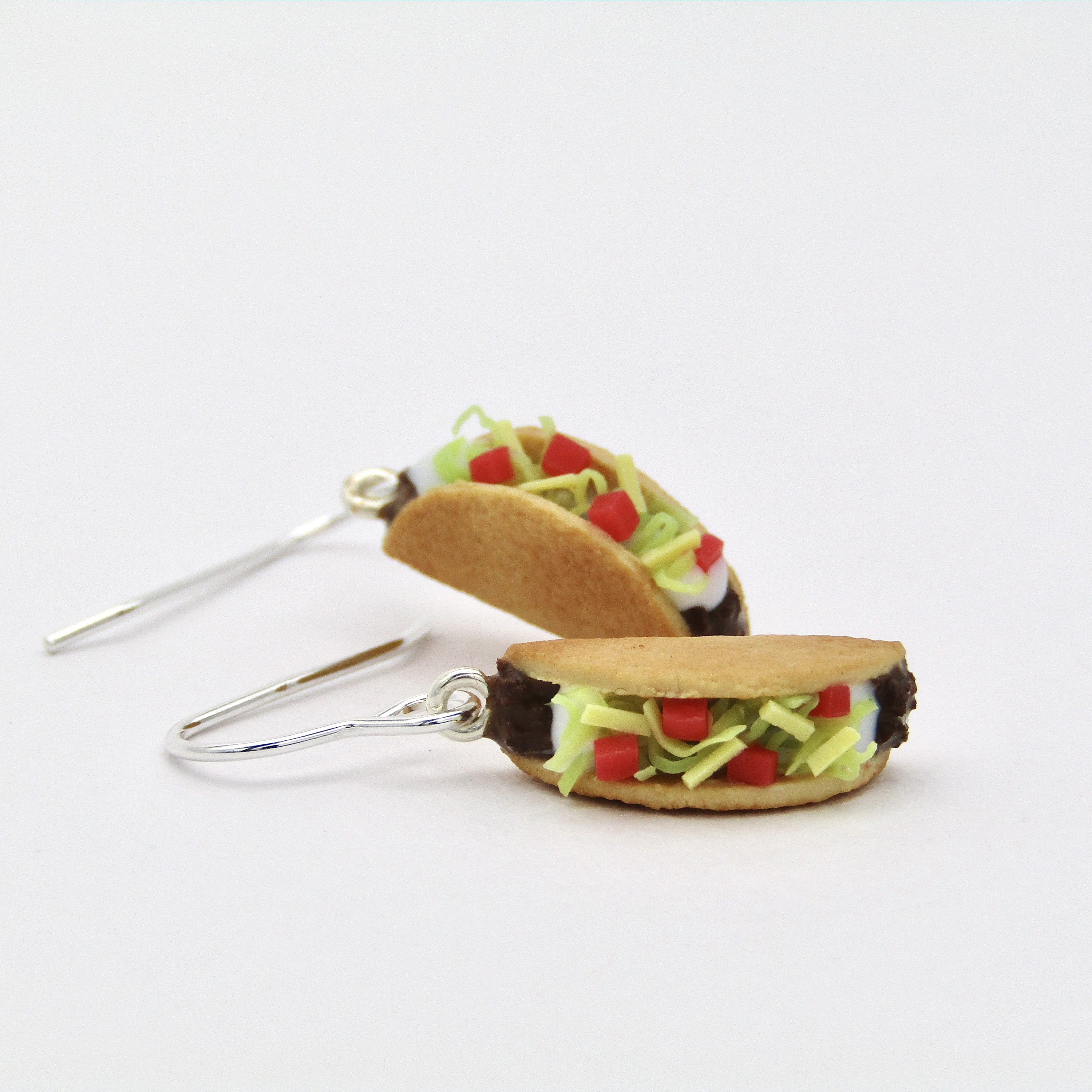 Realistic Taco Earrings, Mini Food Earrings, Novelty Earrings, Quirky ...