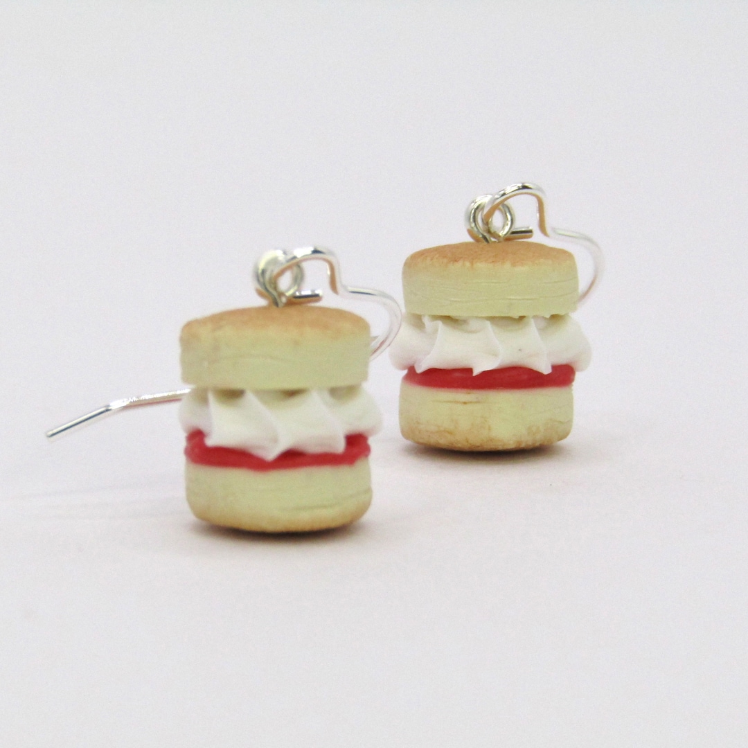 Miniature Scone Earrings, Realistic Food Charm Jewellery, Quirky Fun ...