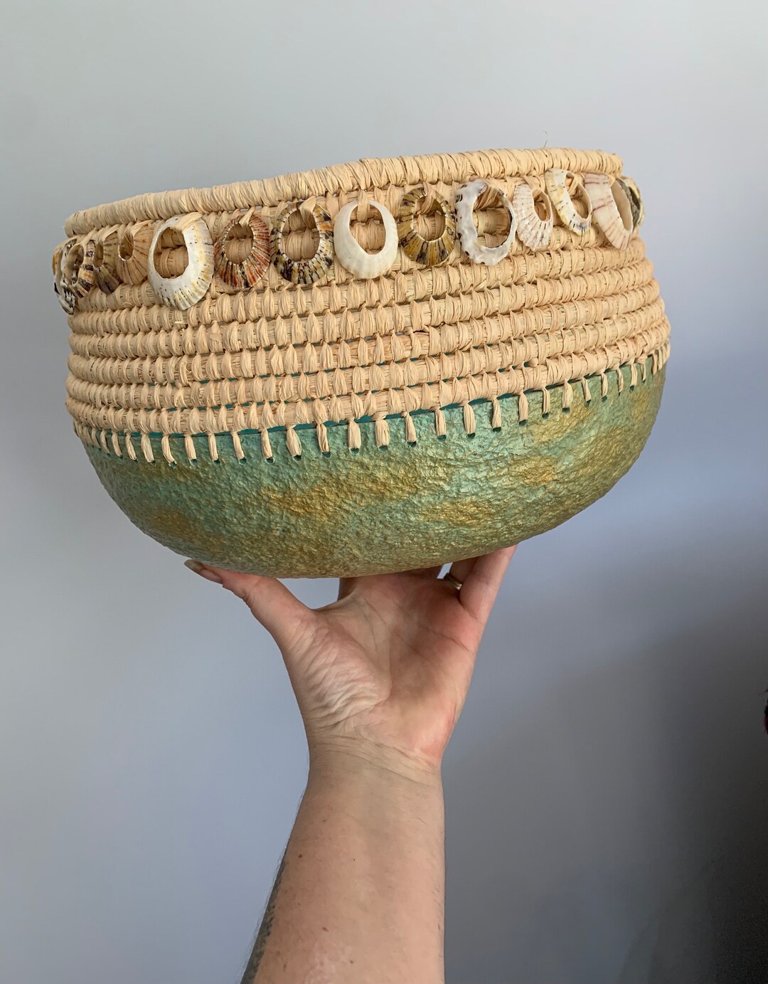 Handmade Recycled Paper Base Aboriginal Weaving With Shells - Etsy