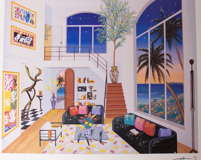 Fanch (francois Ledan), "interior With Three Matisse" – signed ...