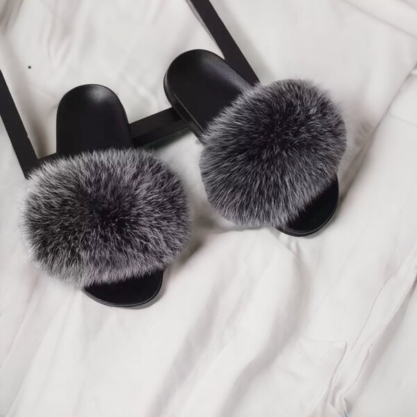 Fluffy Slides - Etsy