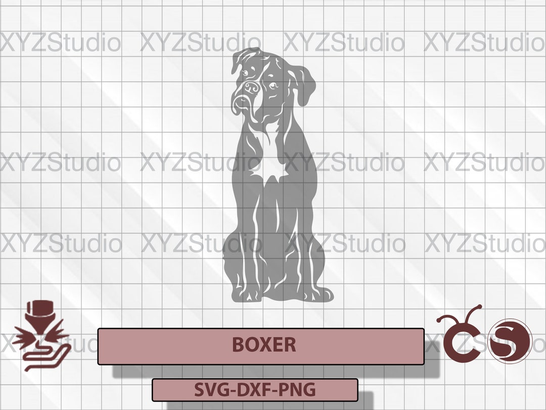 BOXER DOG Svg-png-dxf - Etsy