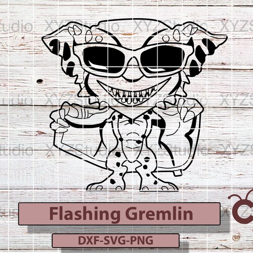 FLASHING GREMLIN Dxf Svg Eps Png - Etsy