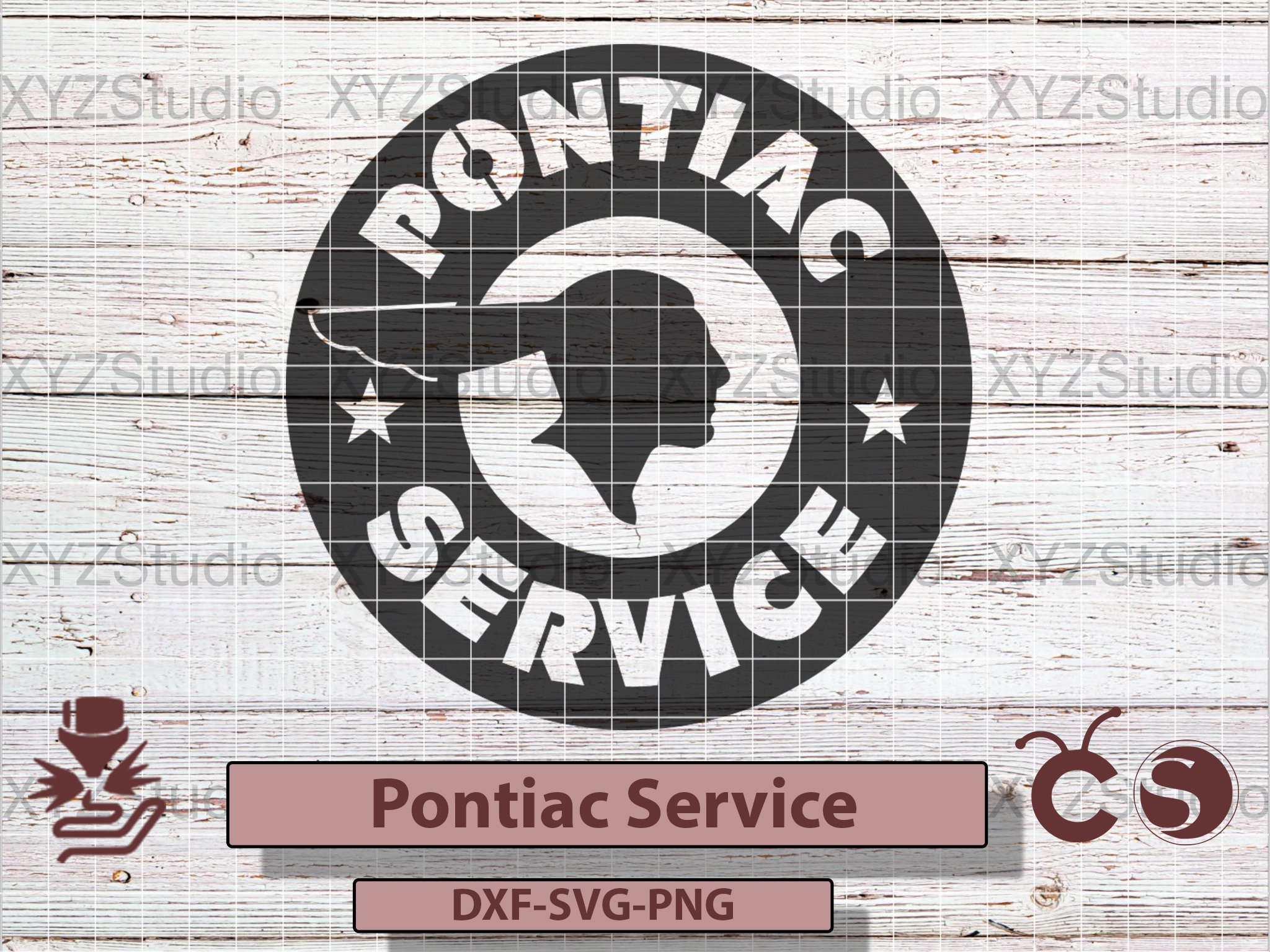 PONTIAC SERVICE Dxf Svg for Plasmacut - Etsy