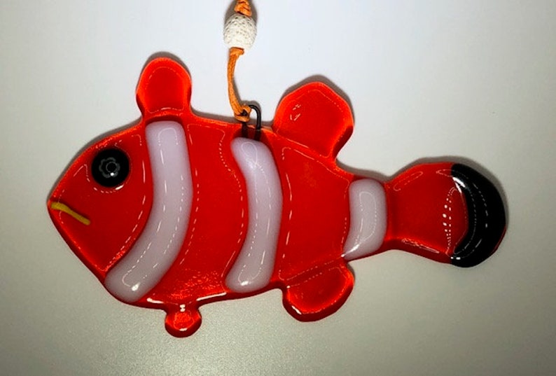 FUSED GLASS FISH, Nemo, Art Glass, Suncatcher, Wall Art, Mobile, Sea ...