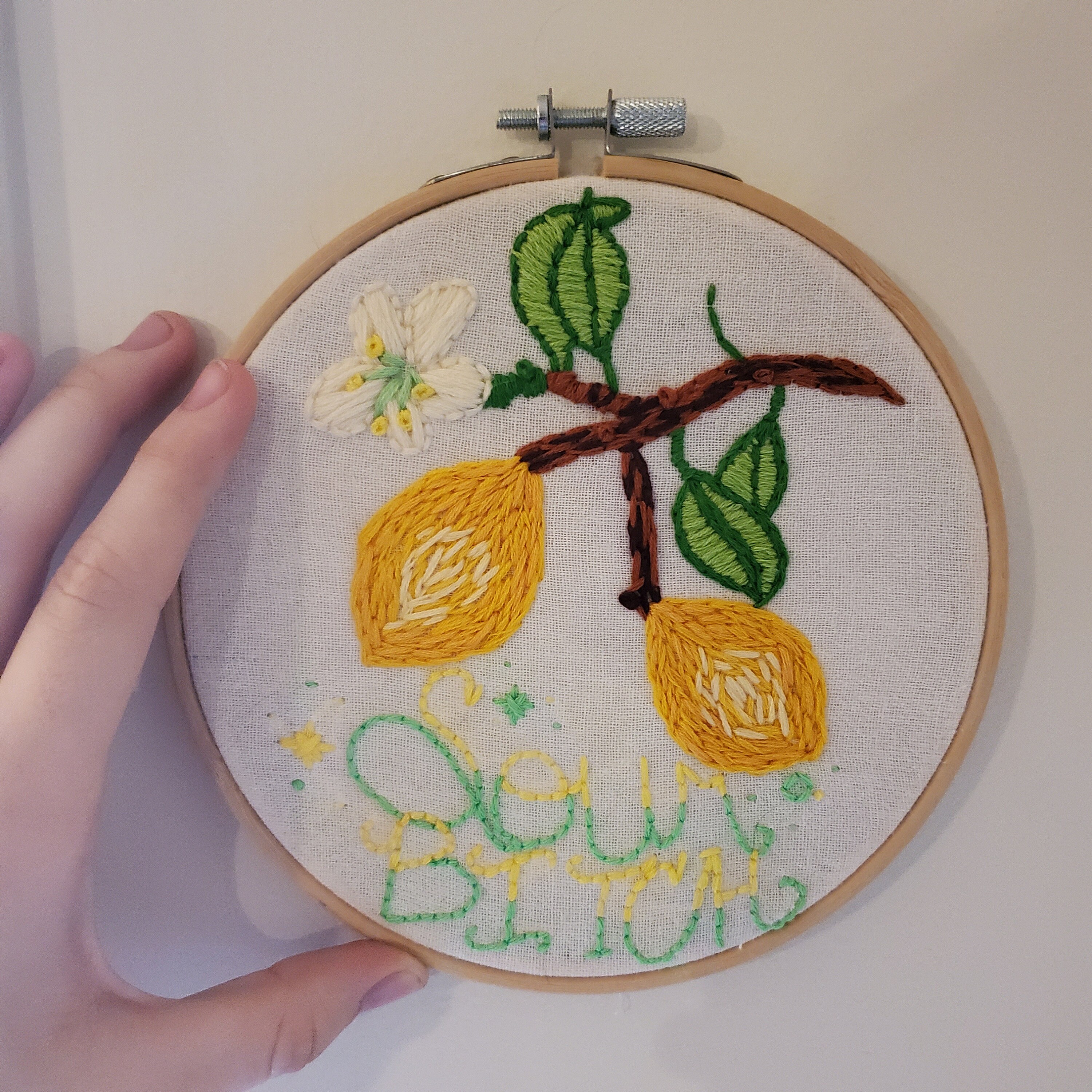 Lemon Embroidery - Etsy