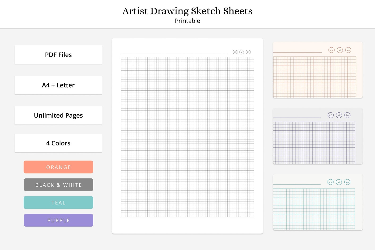 Artist Drawing Sketch Paper, Drawing Inserts, Graph Paper, Drawing Grid ...