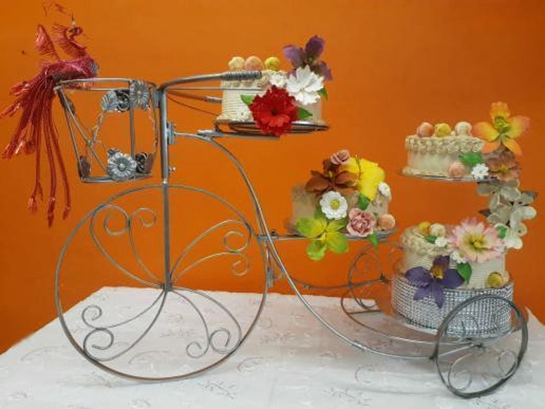 Bike Cake Stand 3 Tiers Cake Stand Removable Basket for - Etsy