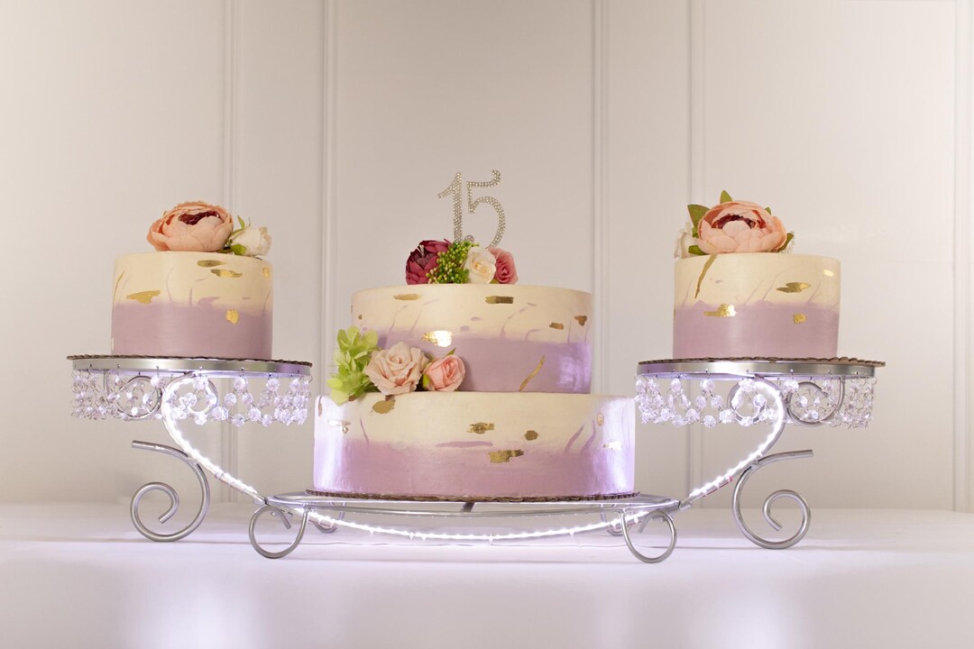 Elegant 3 Tier Cake Stand. Elegant 3 Tier Wedding Cakes, Arcadia of 3 ...