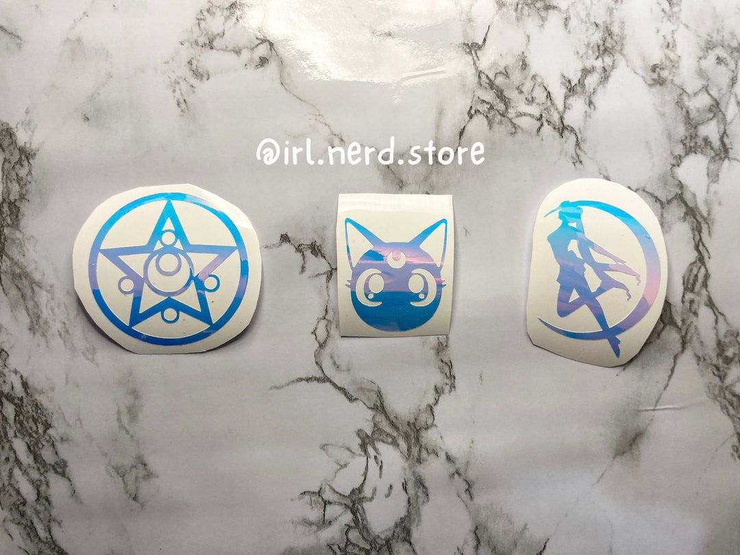 Sailor Moon Holographic Vinyl Decals Weatherproof Sticker Laptop ...